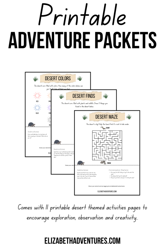 Desert Adventure Packet | Elizabeth Adventures